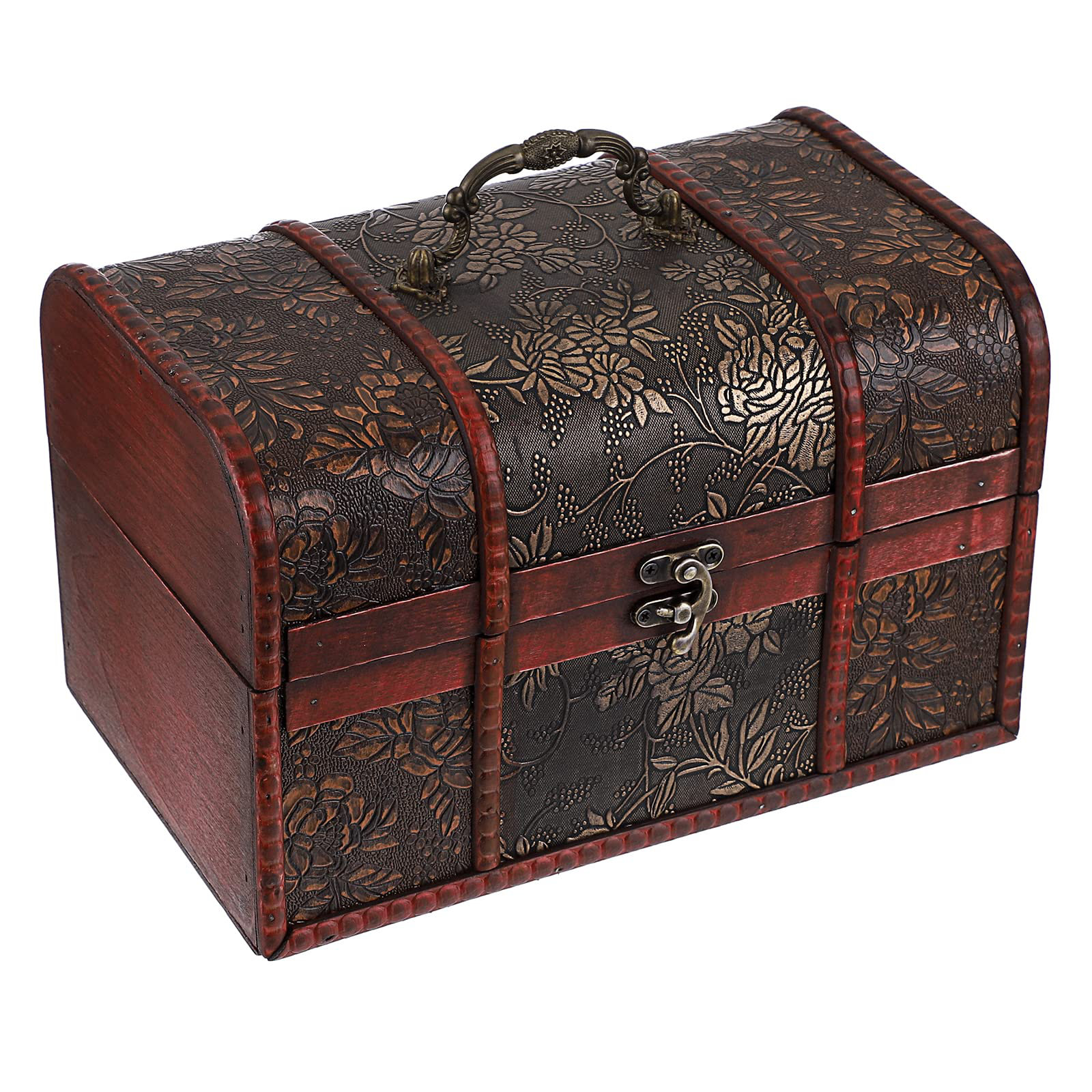 World Menagerie Vintage Pirate Treasure Chest Box - Wooden Keepsake ...