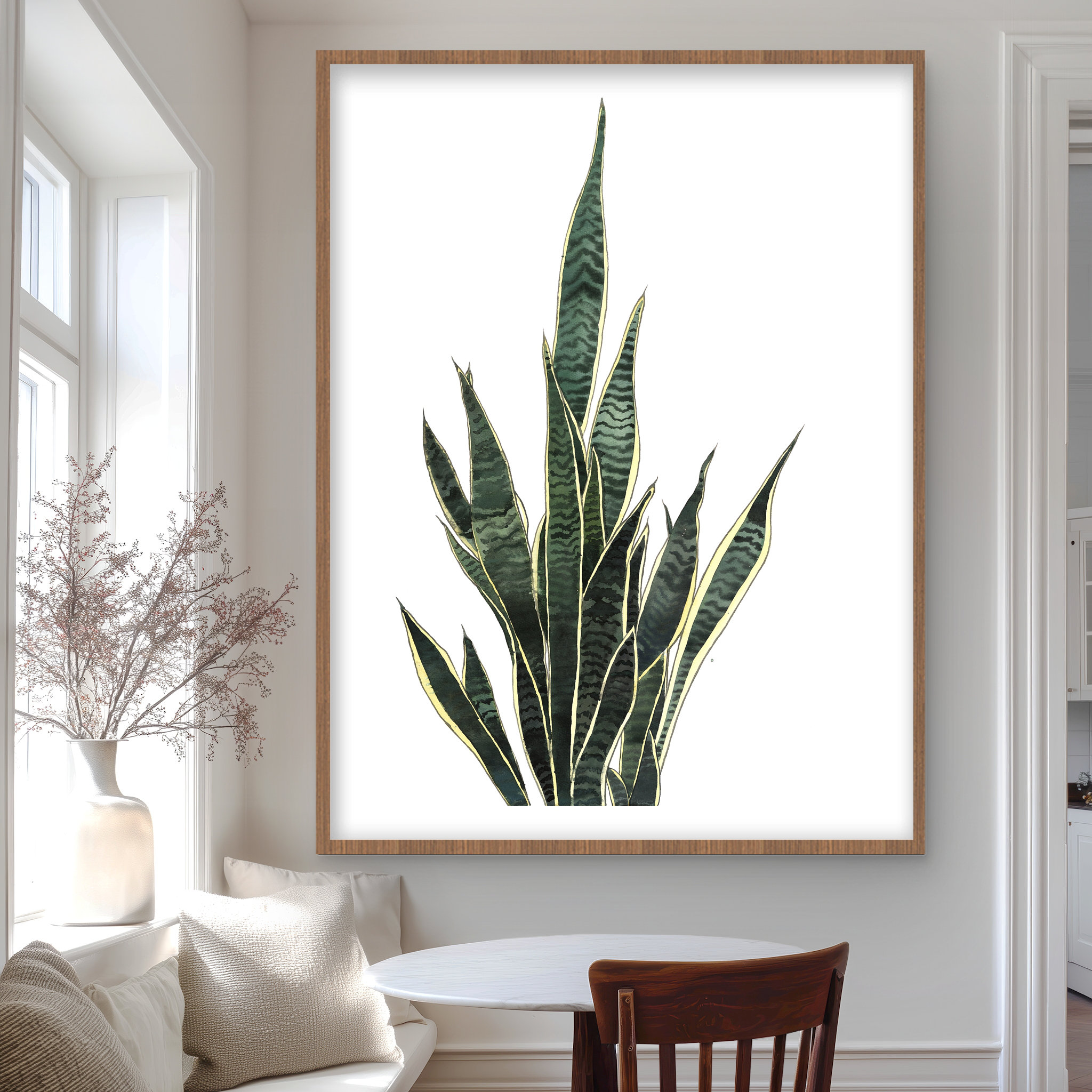 Lark Manor™ Snake Plant - Exotic Floral Framed Print for Home Decor ...
