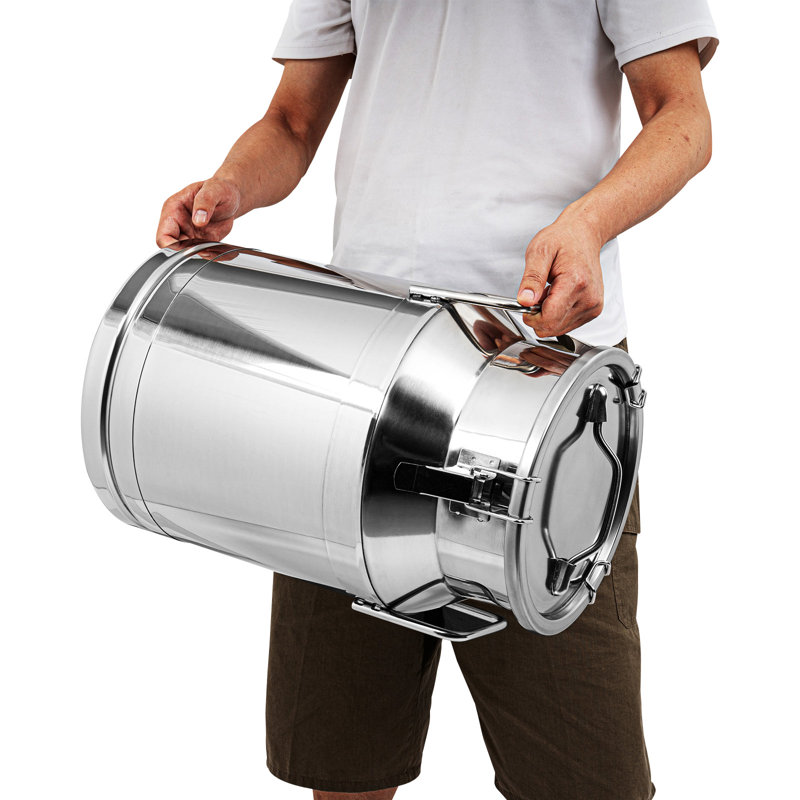 Prep & Savour 8Gal Stainless Steel Milk Can with Lid | Wayfair