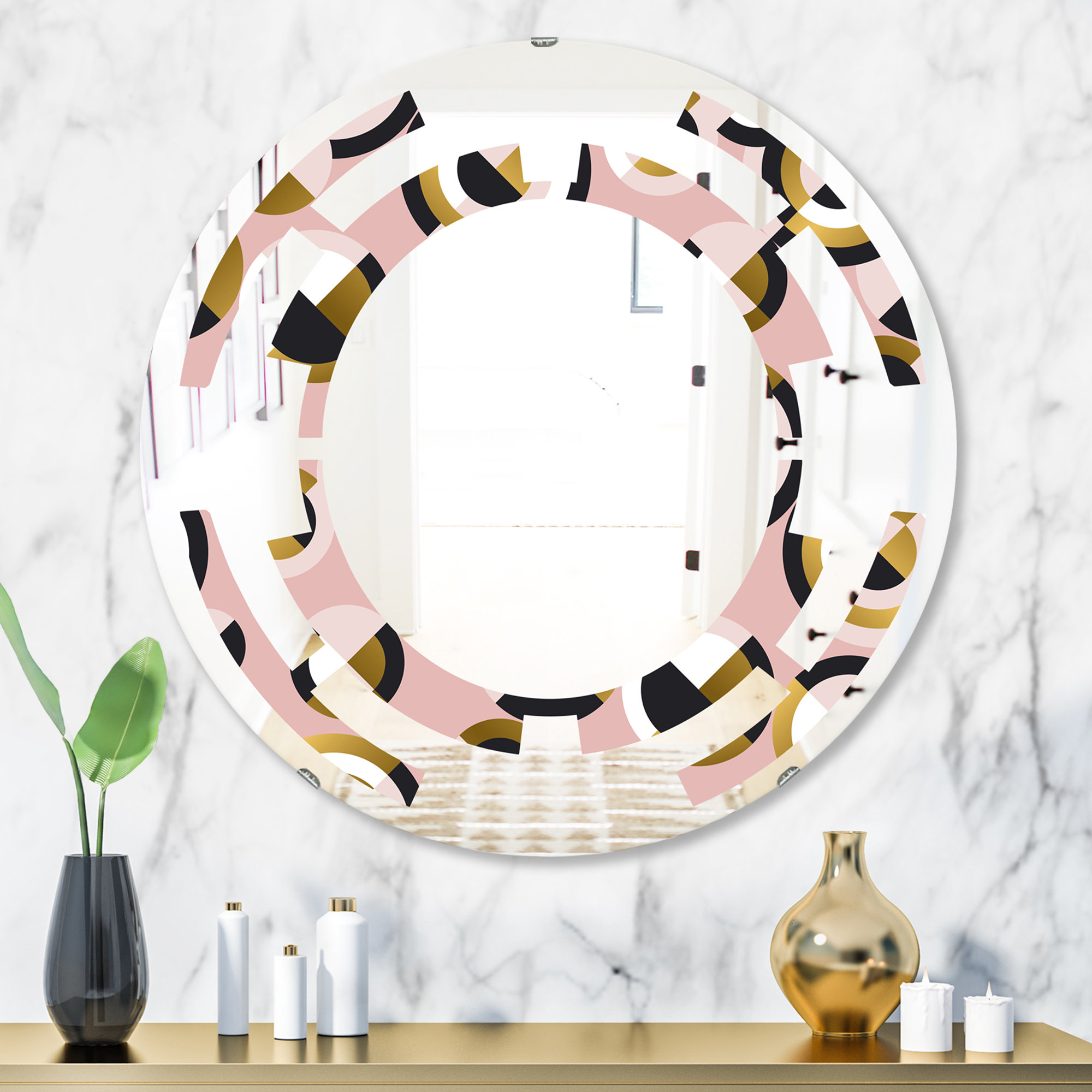 East Urban Home Space Circular Geometric Shapes Pattern Modern ...