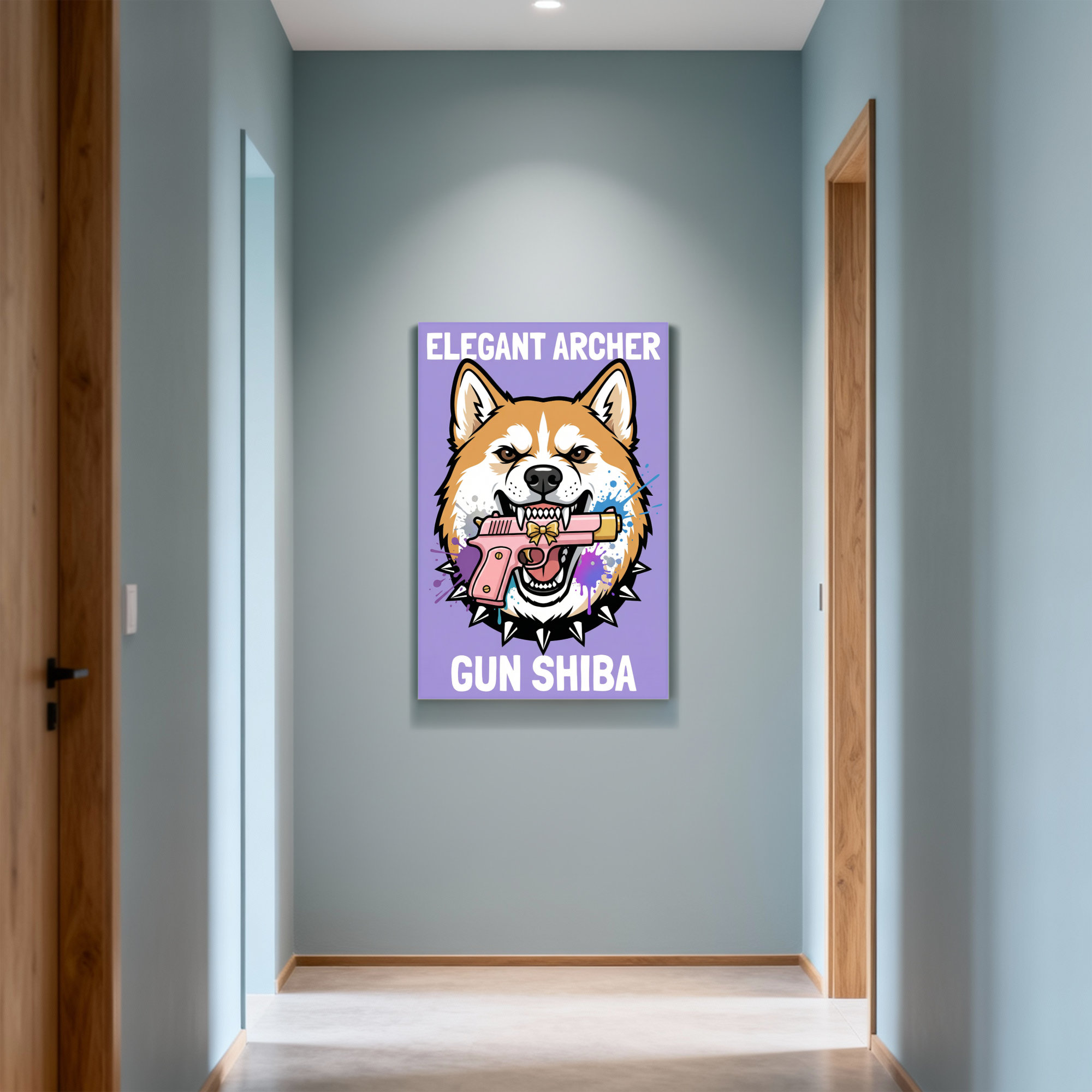 Wrought Studio™ Animals Elegant Archer Gun Shiba Dog With Pistol | Wayfair