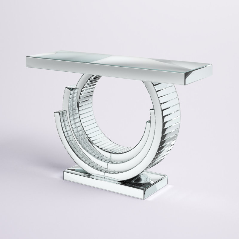 Willa Arlo™ Interiors Calderwood Contemporary Glass Abstract Console ...