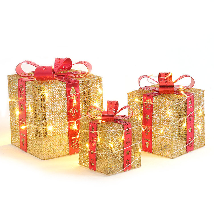 The Seasonal Aisle Decorative Christmas Parcel 3 Boxes Set | Wayfair.co.uk