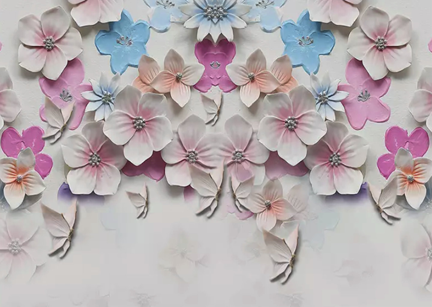 GK Wall Design Floral Peach Blossom 6.25' L x 112" W Paintable Wall ...