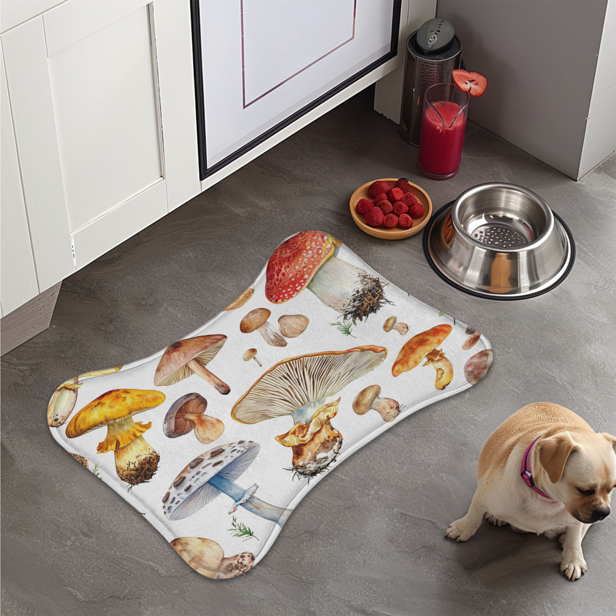 MentionedYou Enchanted Mushrooms - 1 Piece Bone Shape Feeding Mat | Wayfair