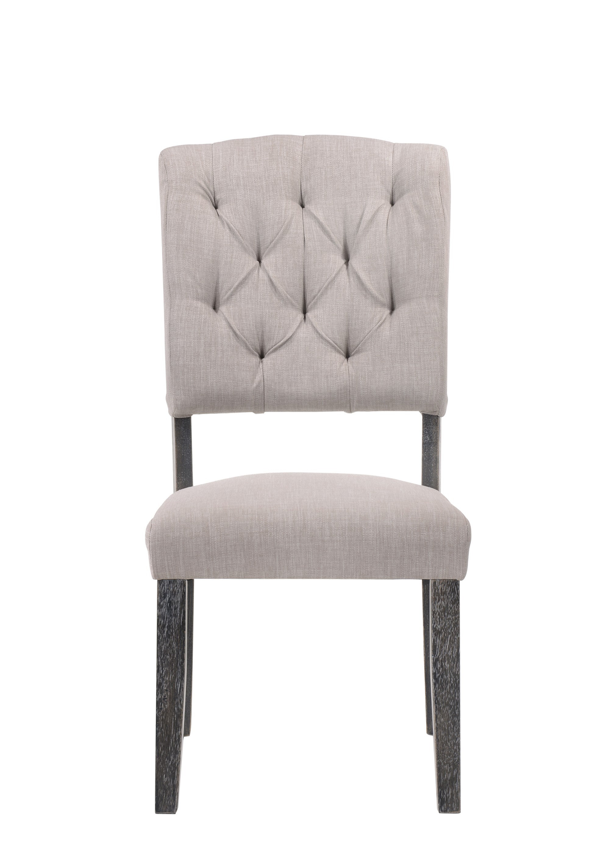 Wildon Home® Tufted Armless Chairs, Two Side Chairs With Wooden Legs ...