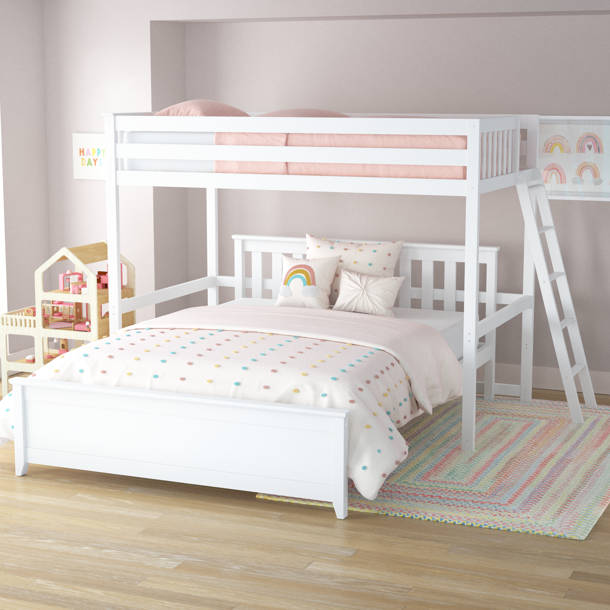 Harper Orchard Muthiani Kids Twin Over Queen Bunk Bed | Wayfair