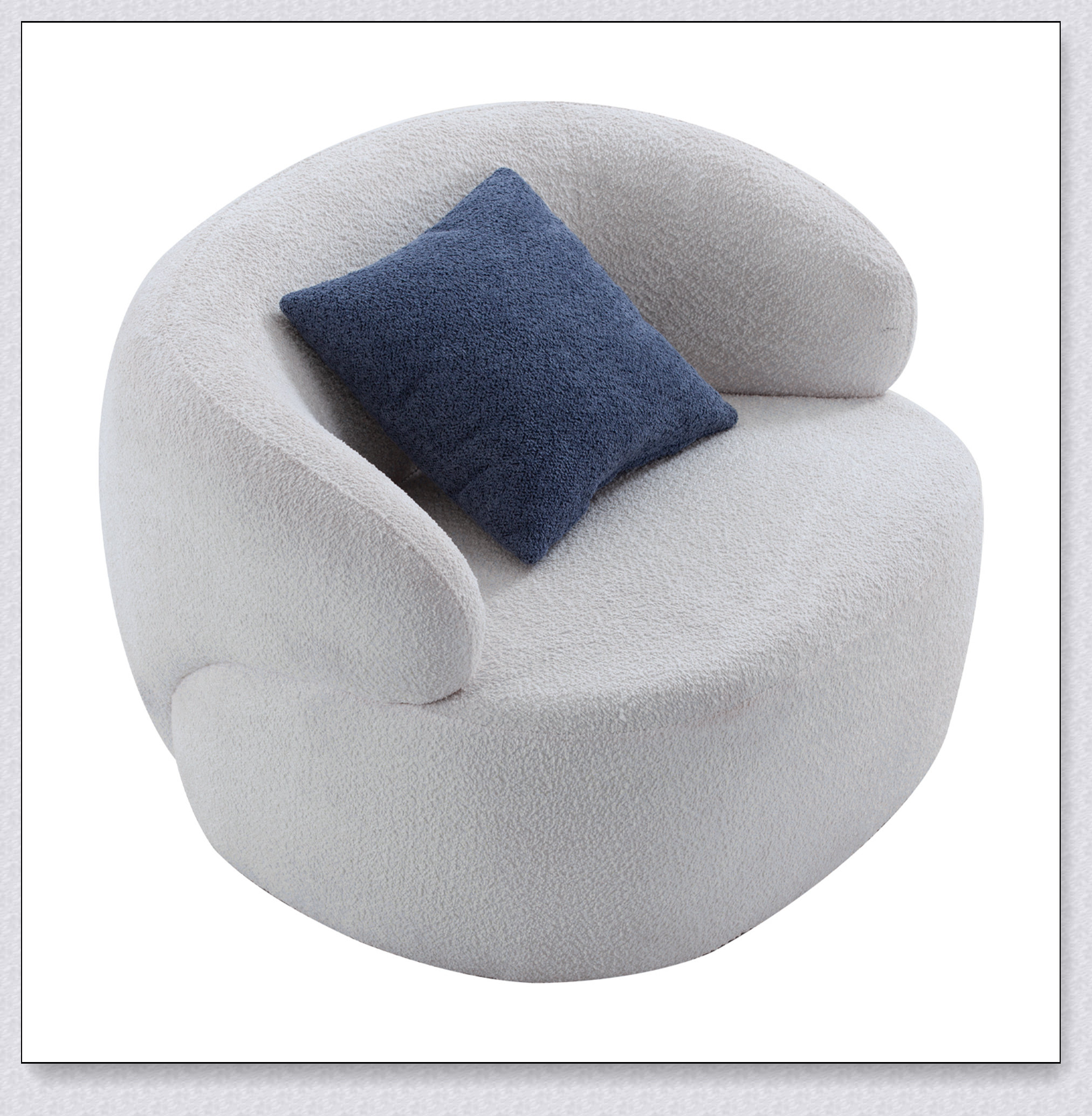 Hokku Designs Swivel Barrel Chair Living Room, Single Chair for Small ...