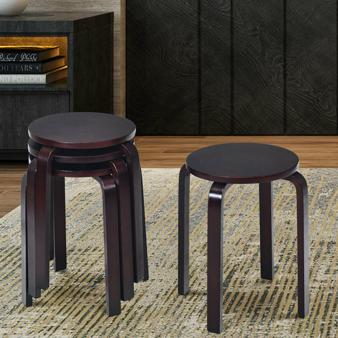 Ebern Designs Venner Stacking 4 Piece Stool Set for 12 Years Old ...