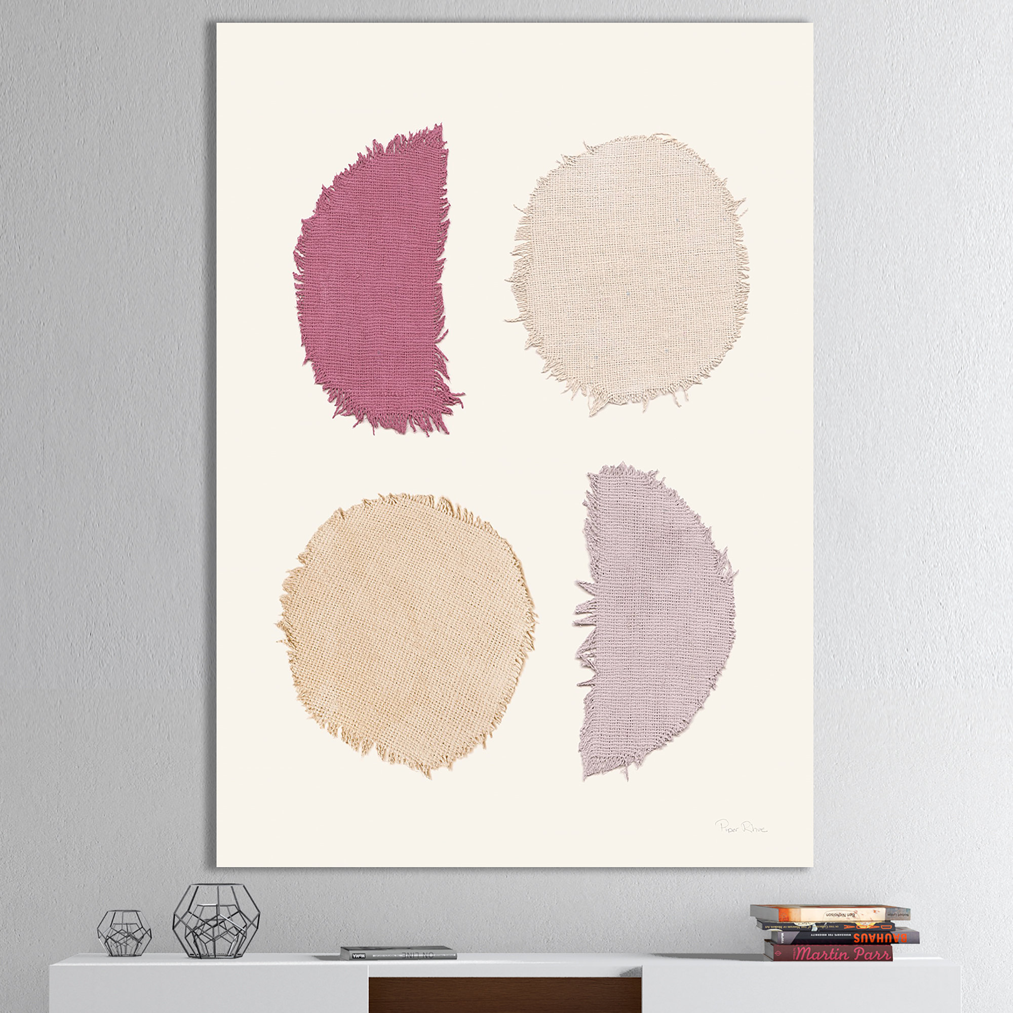 East Urban Home " Unique Beige Circle Designs II " Painting Print ...