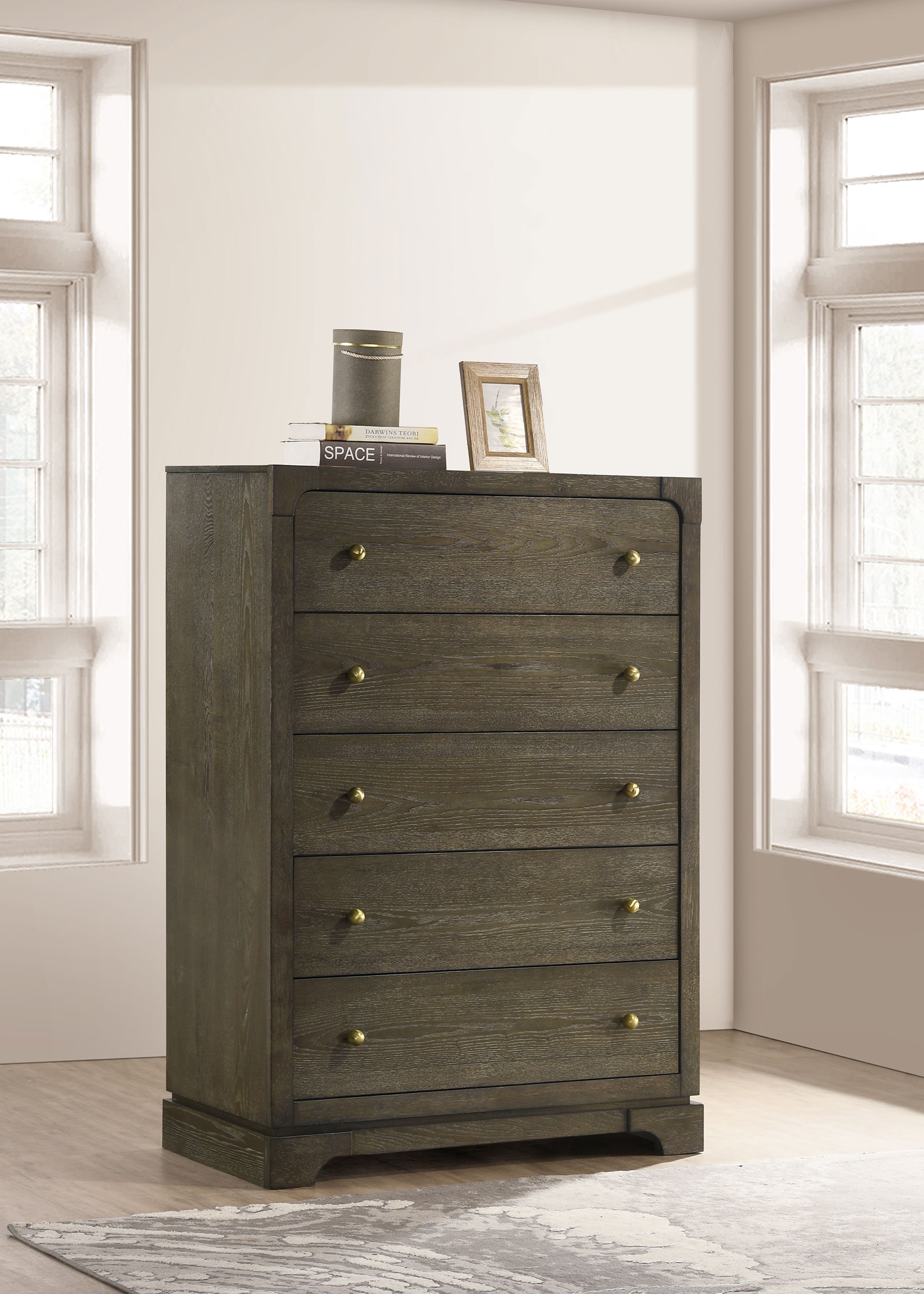 Lark Manor™ Gran Park 5-drawer Bedroom Chest of Drawers Dark Cocoa ...