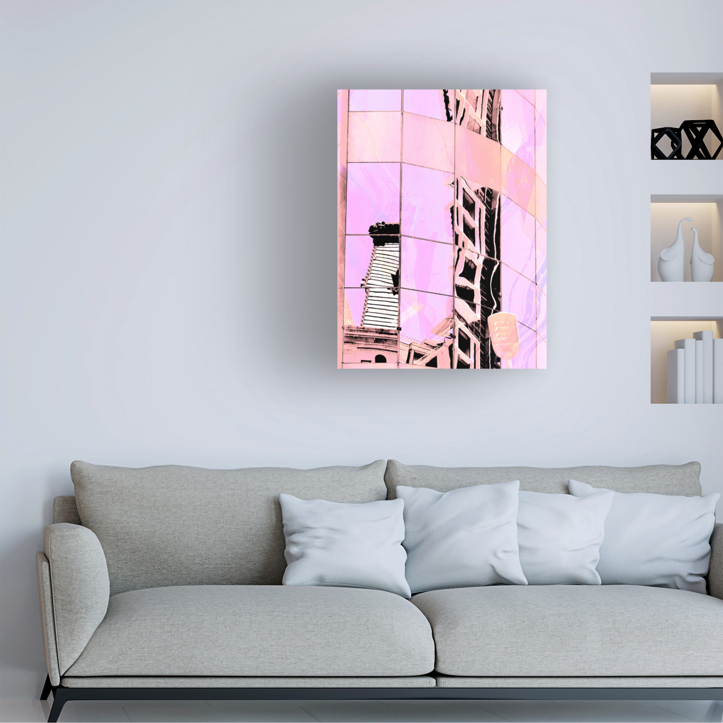 Orren Ellis Eva Bane 'Urban Pastels III' Canvas Art | Wayfair