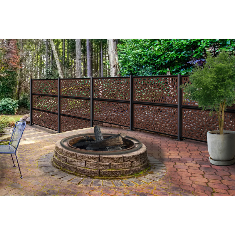 OUTDECO 52 In. Above Ground Galvanized Steel Fence Post With Welded ...