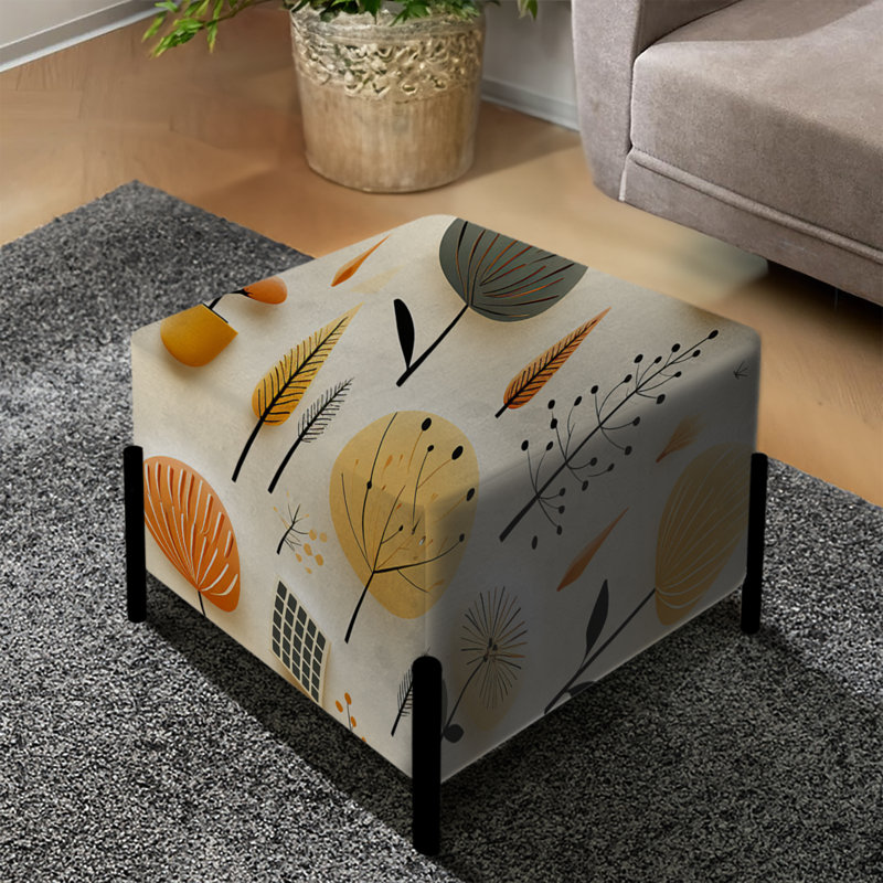 Design Art Mcm Minimalist Charm - Midcentury Square Ottoman | Wayfair