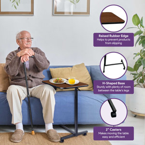 ProHeal Rolling Medical Overbed Table with Wheels and Adjustable Height ...