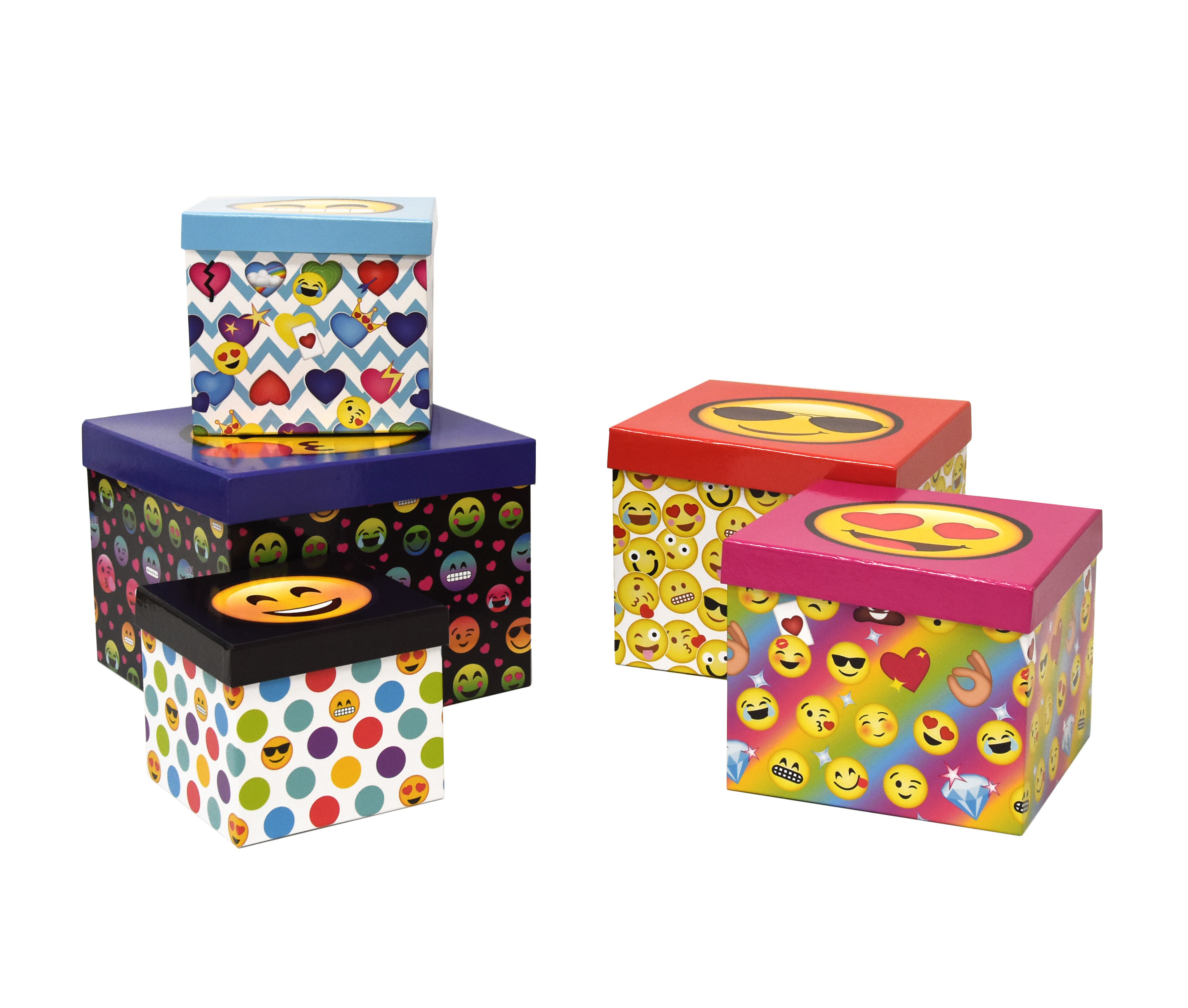 Zoomie Kids Emoji Kids 5 Piece Storage Piece Box Set - Wayfair Canada