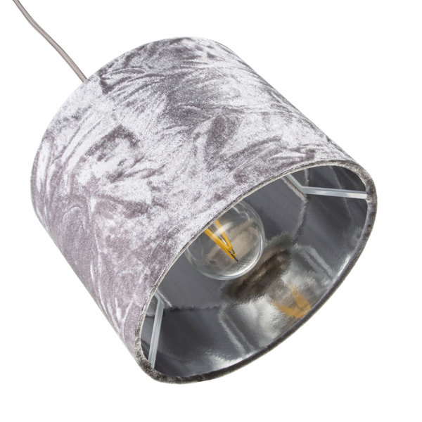 Mercer41 Modern Crushed Velvet Lamp Shade with Shiny Paper Inner ...