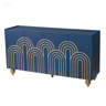 Latitude Run® Modern Fluted Sideboard Buffet With Storage, Curved ...