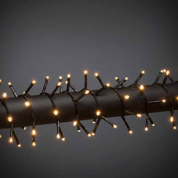 Konstsmide Outdoor or Indoor Cluster Light Set - 600 Amber White LEDs ...