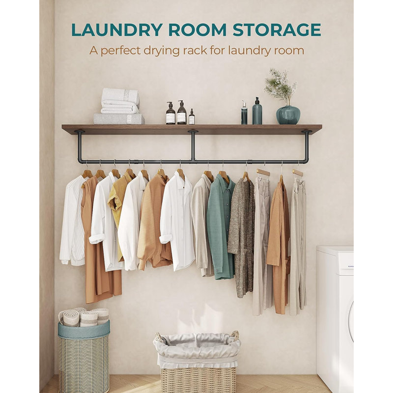 Trent Austin Design® Industrial Metal Clothing Storage Pole, Space ...