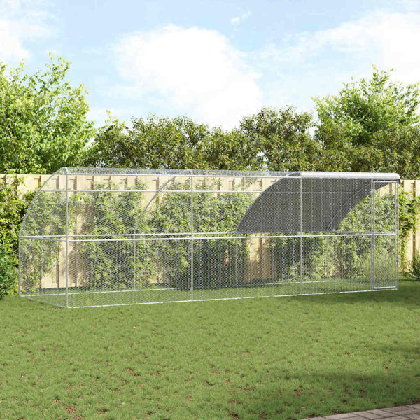 Latitude Run® Chicken Cage Silver 600 X 200 X 198.5 Cm Galvanized Steel ...