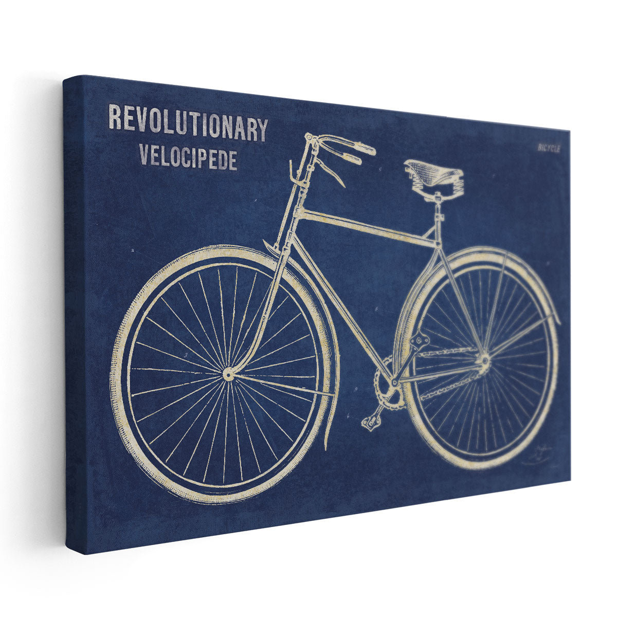 Latitude Run® Blueprint Bicycle - Canvas Print Wall Art | Wayfair