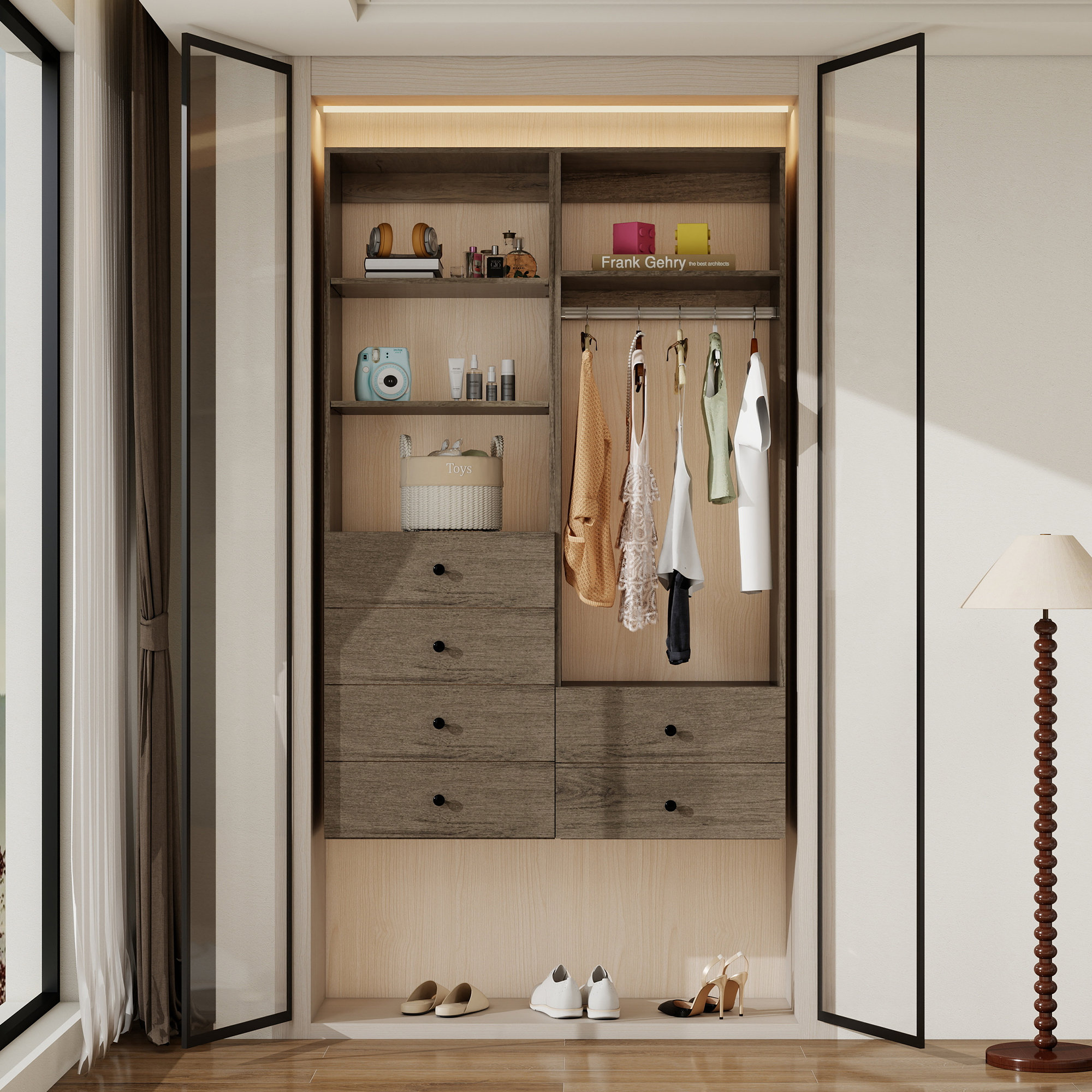 Latitude Run® Built in Closet Organizer Systems: Walk-in Closet ...