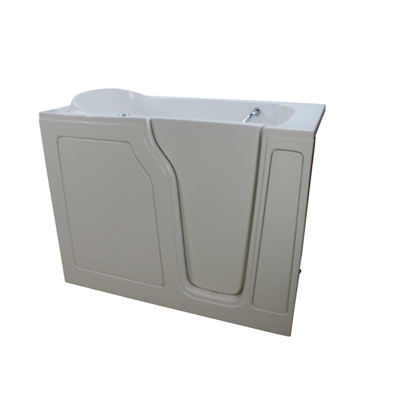 Avora Bath 52'' x 29.25'' Walk-in Whirlpool Fibreglass Bathtub with ...