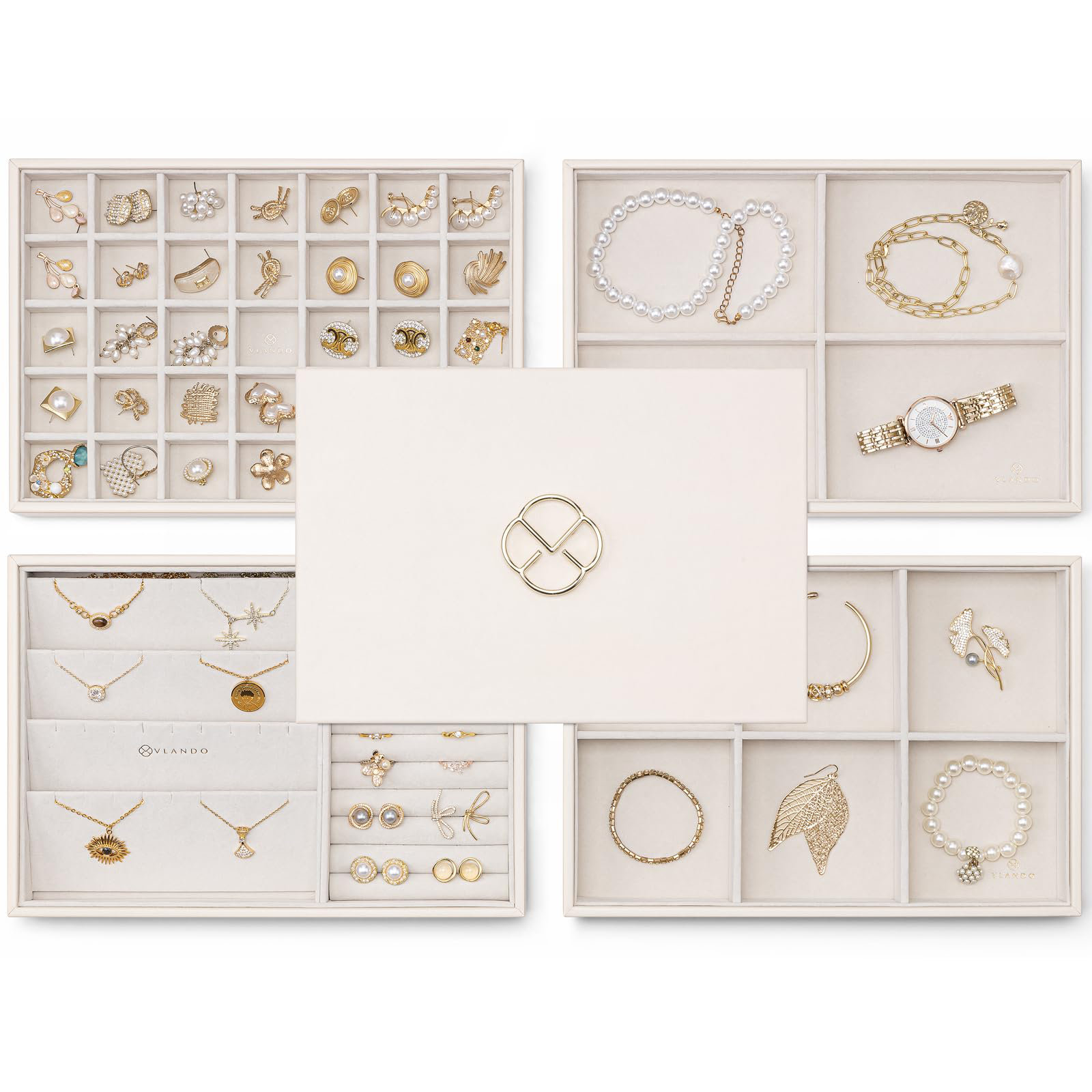 Latitude Run® NEW Miller Jewelry Trays Stackable Showcase Display ...