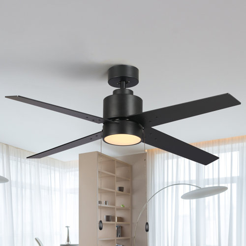 Matte Black Indoor Ceiling Fans You'll Love | Wayfair