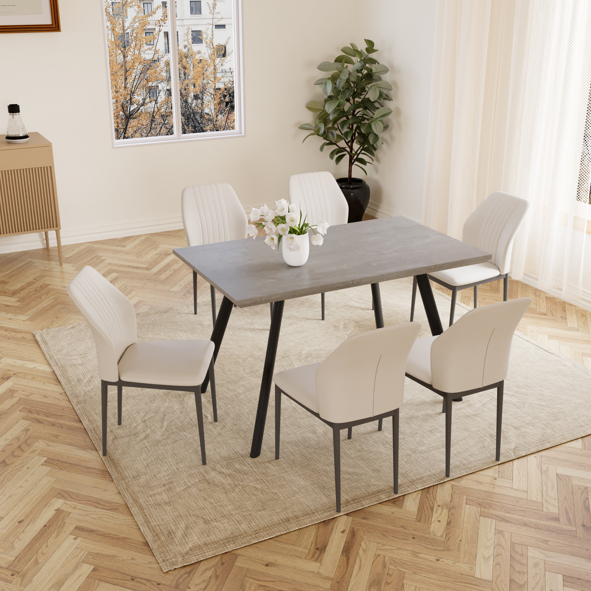 George Oliver Gendi 6 - Person Dining Set & Reviews - Wayfair Canada