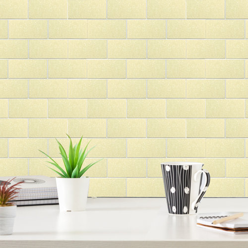Kitchen Yellow Peel & Stick Backsplash Tile You'll Love | Wayfair