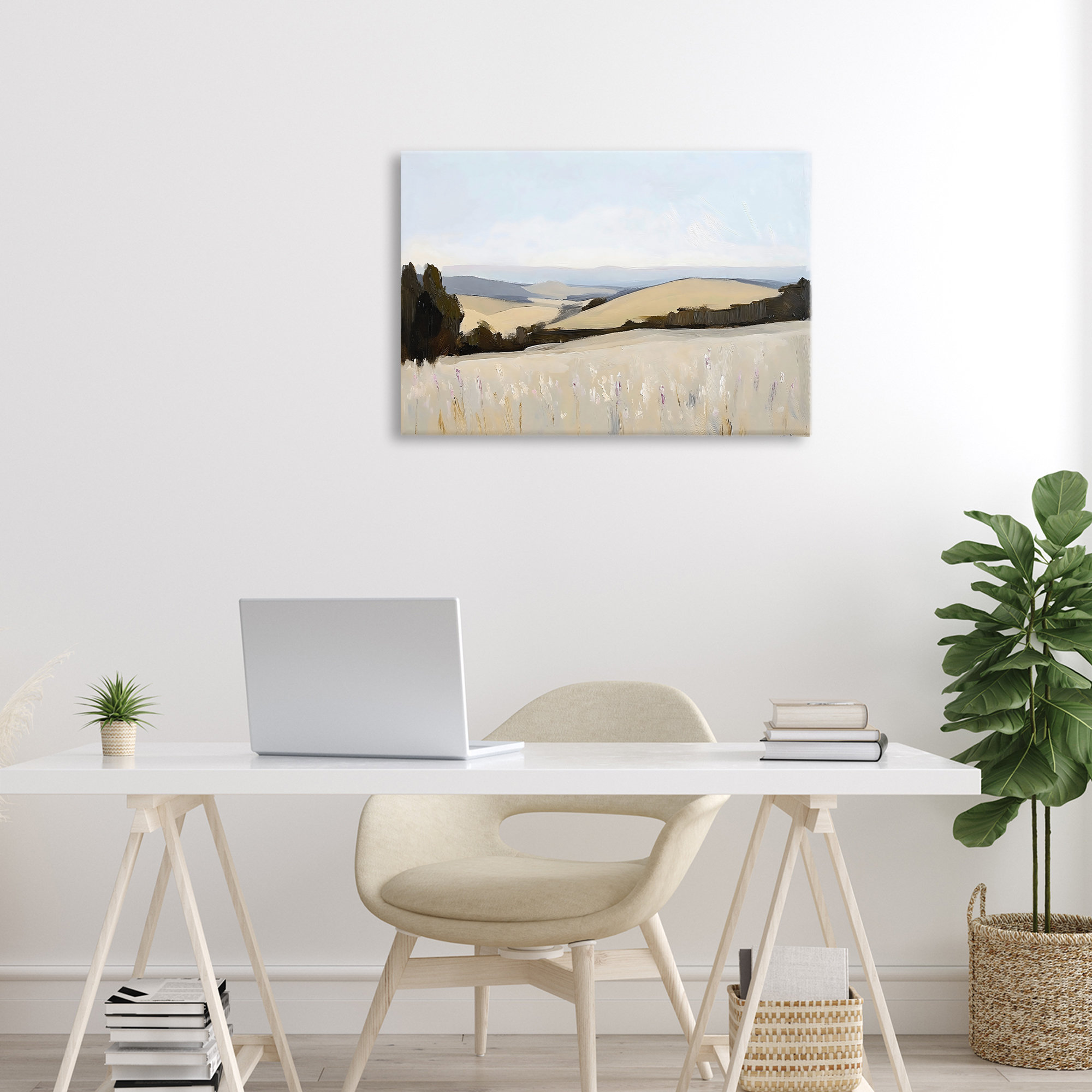 Fleur De Lis Living Rolling White Fields Canvas, design by Franklyn ...