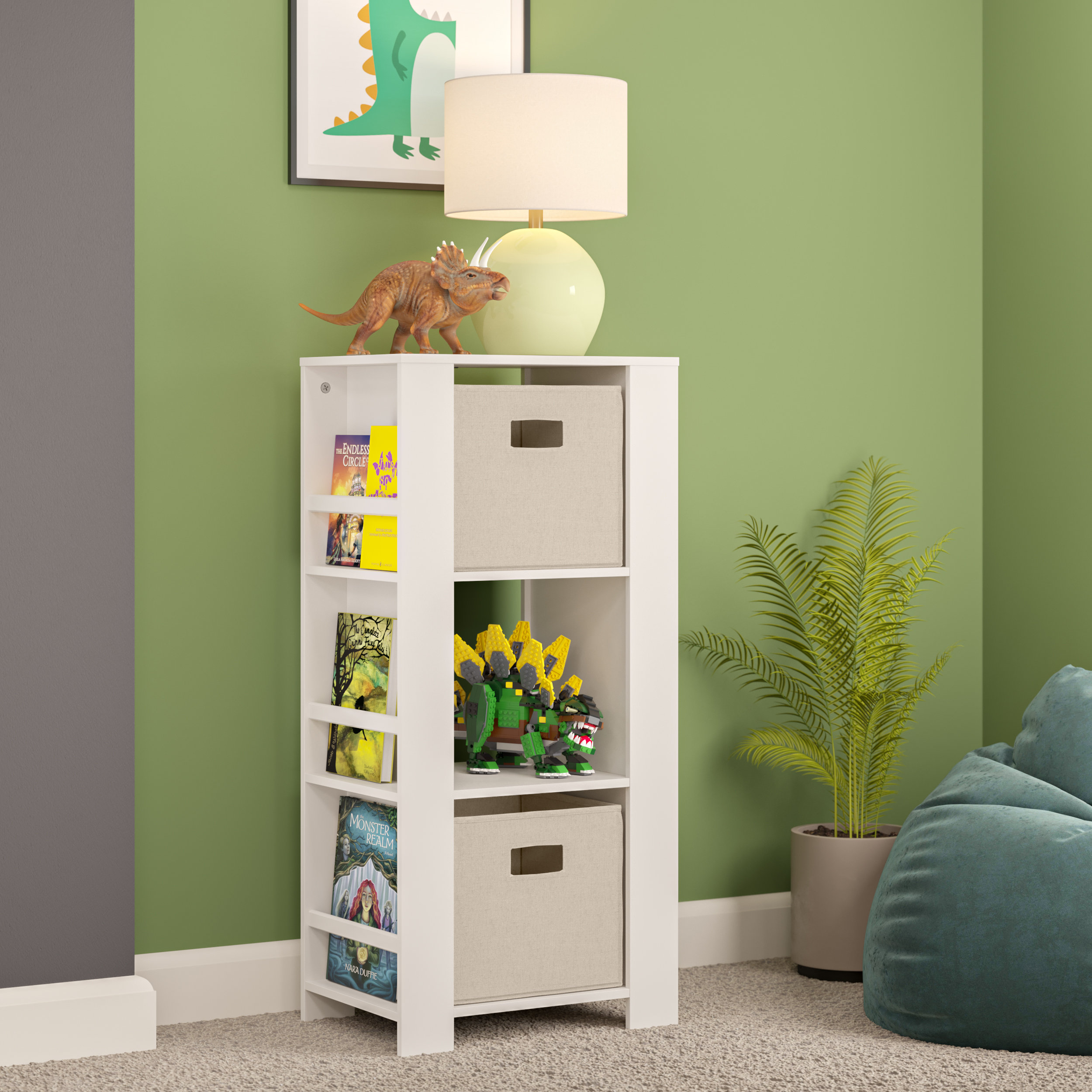 RiverRidge Home RiverRidge Book Nook Kids Bookshelf and Toy Organizer ...