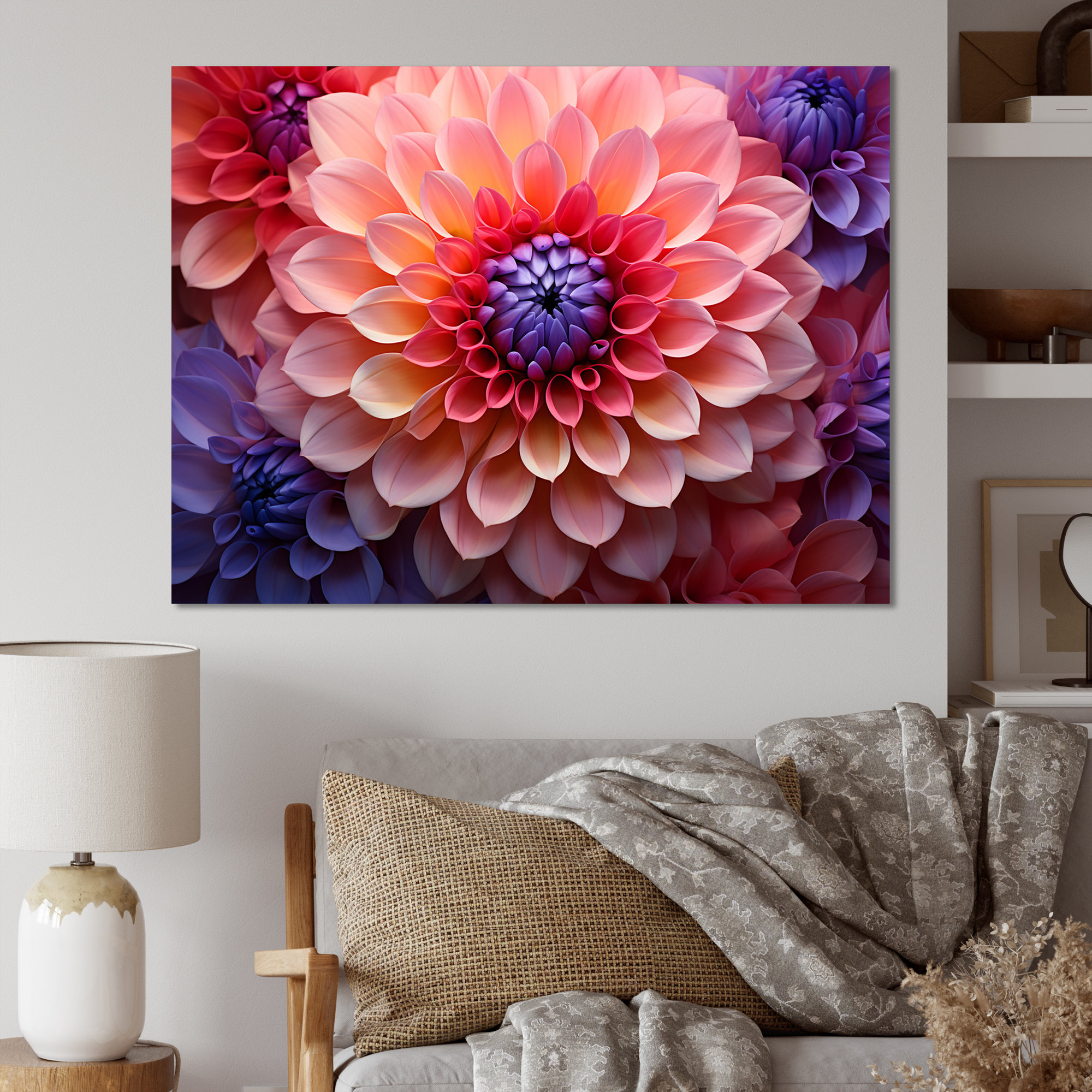 Winston Porter Infinite Pink Dahlia Beauty - Print on Canvas | Wayfair