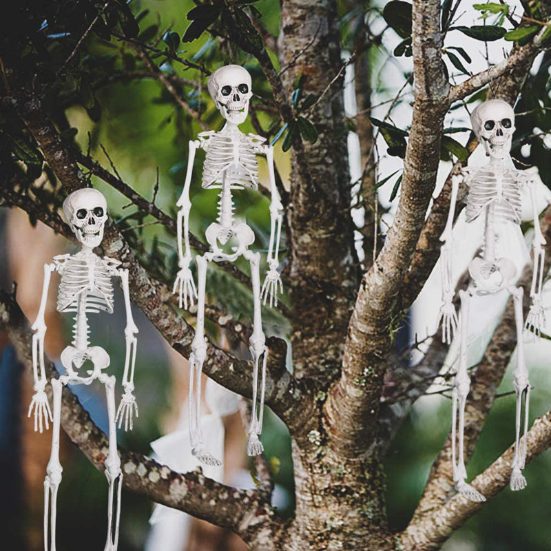 The Holiday Aisle® Hanging Skeleton Bones Lawn Art/Figurine | Wayfair