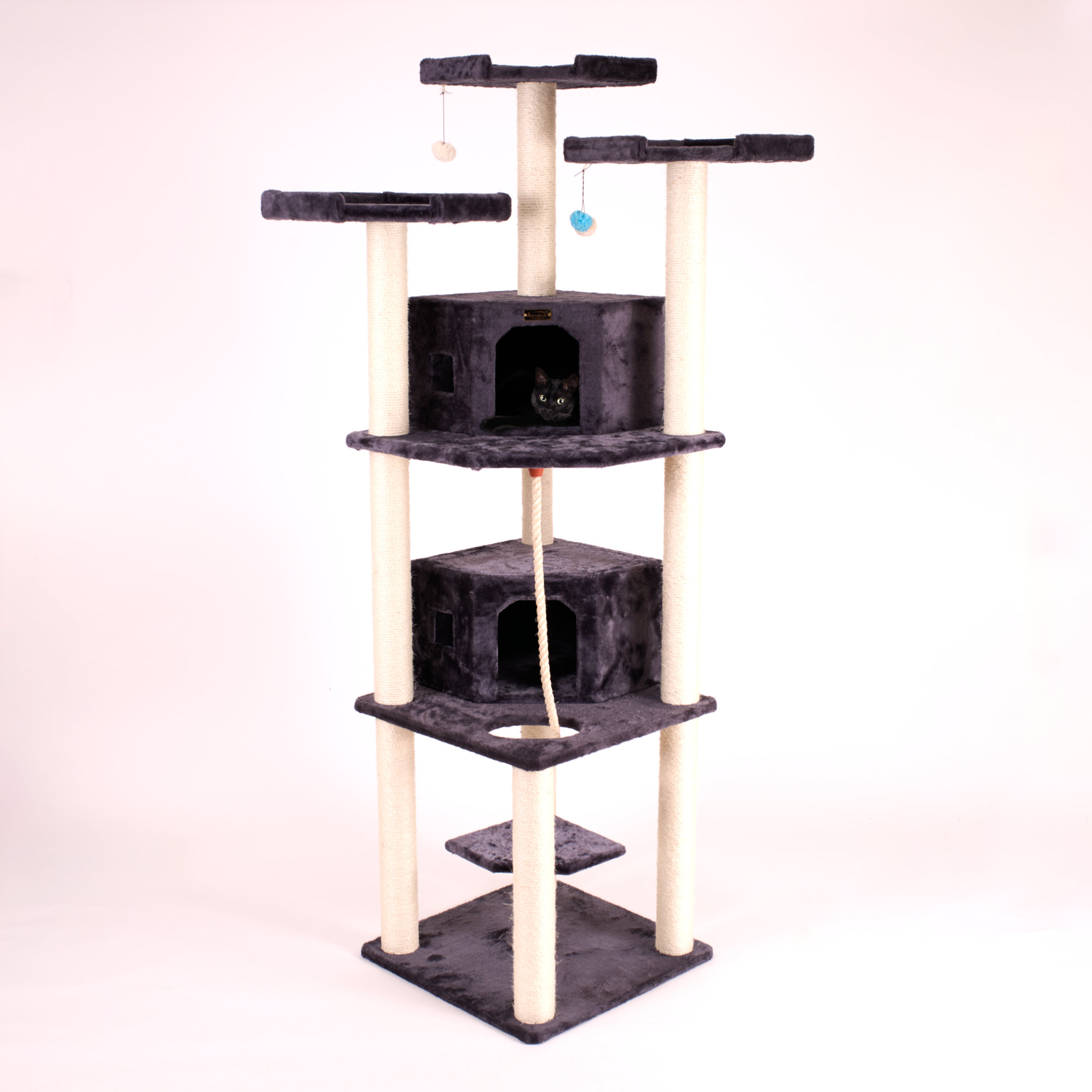 Armarkat 82 Inches Multi-level Big Cat Tree. Tall Multi-cats Tower With ...