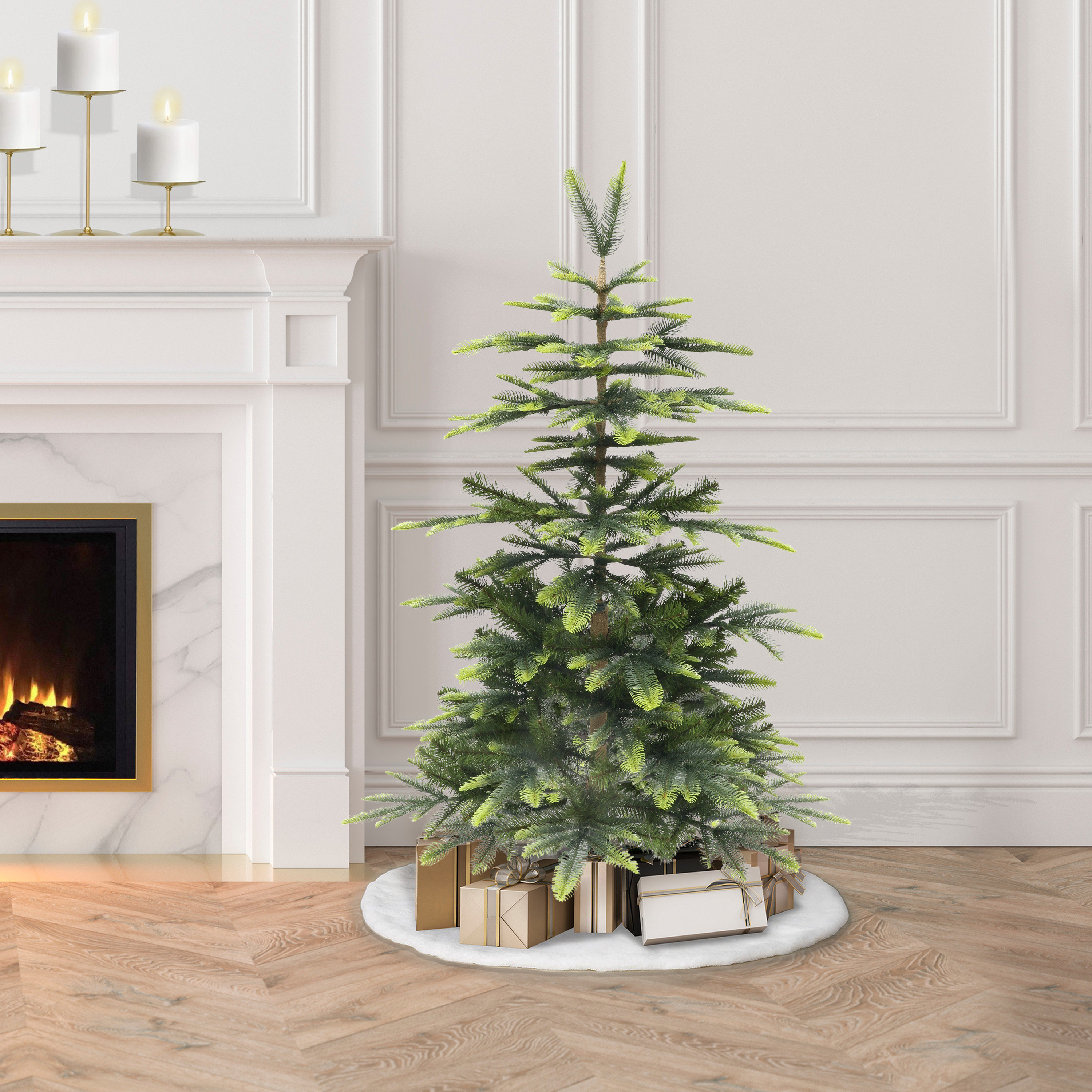The Seasonal Aisle Unlit Artificial Aspen Fir Christmas Tree | Wayfair ...