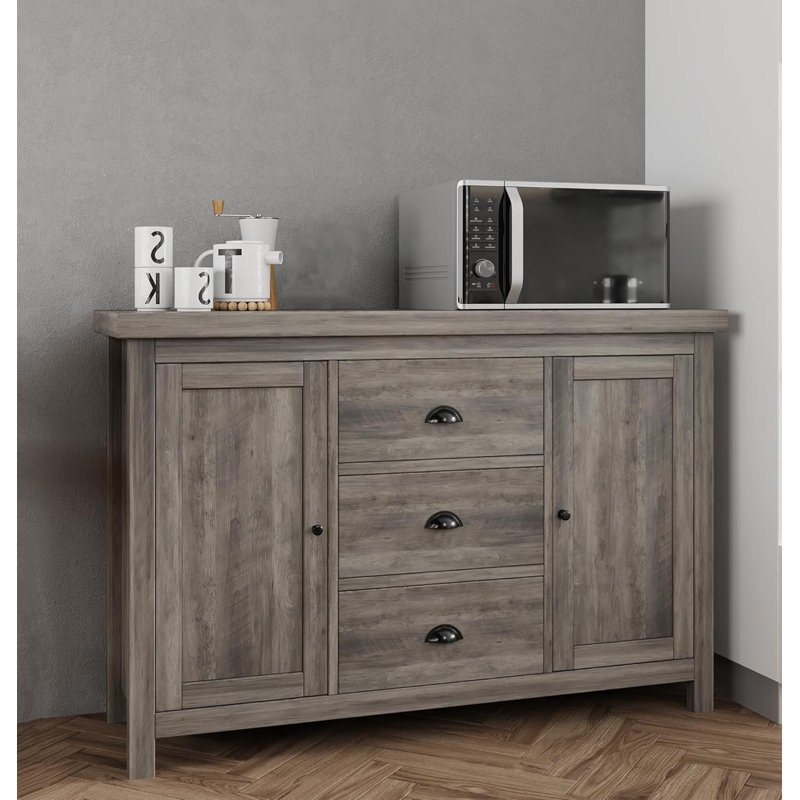 Gracie Oaks Farmhouse Buffet Cabinet With Storage Cabinet, Kitchen Side ...