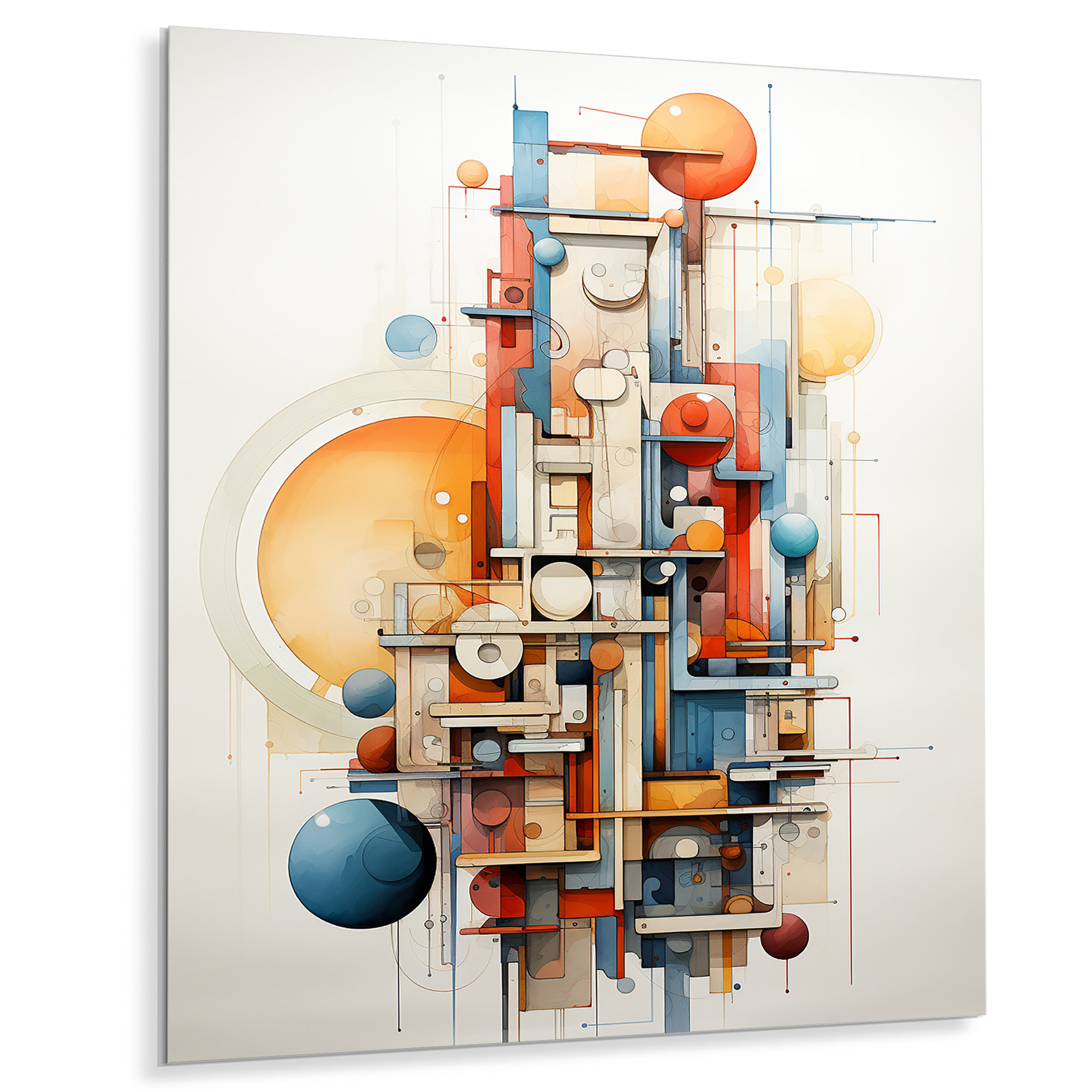 Dovecove Cubism Art Tower I - Cubism Metal Wall Decor - Wayfair Canada