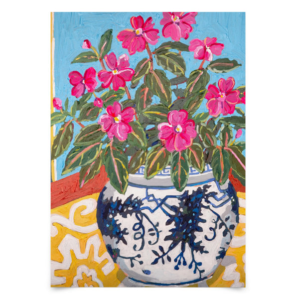 Marlow Home Co. Spaeth Floral On Yellow by Mandy Buchanan - No Frame ...