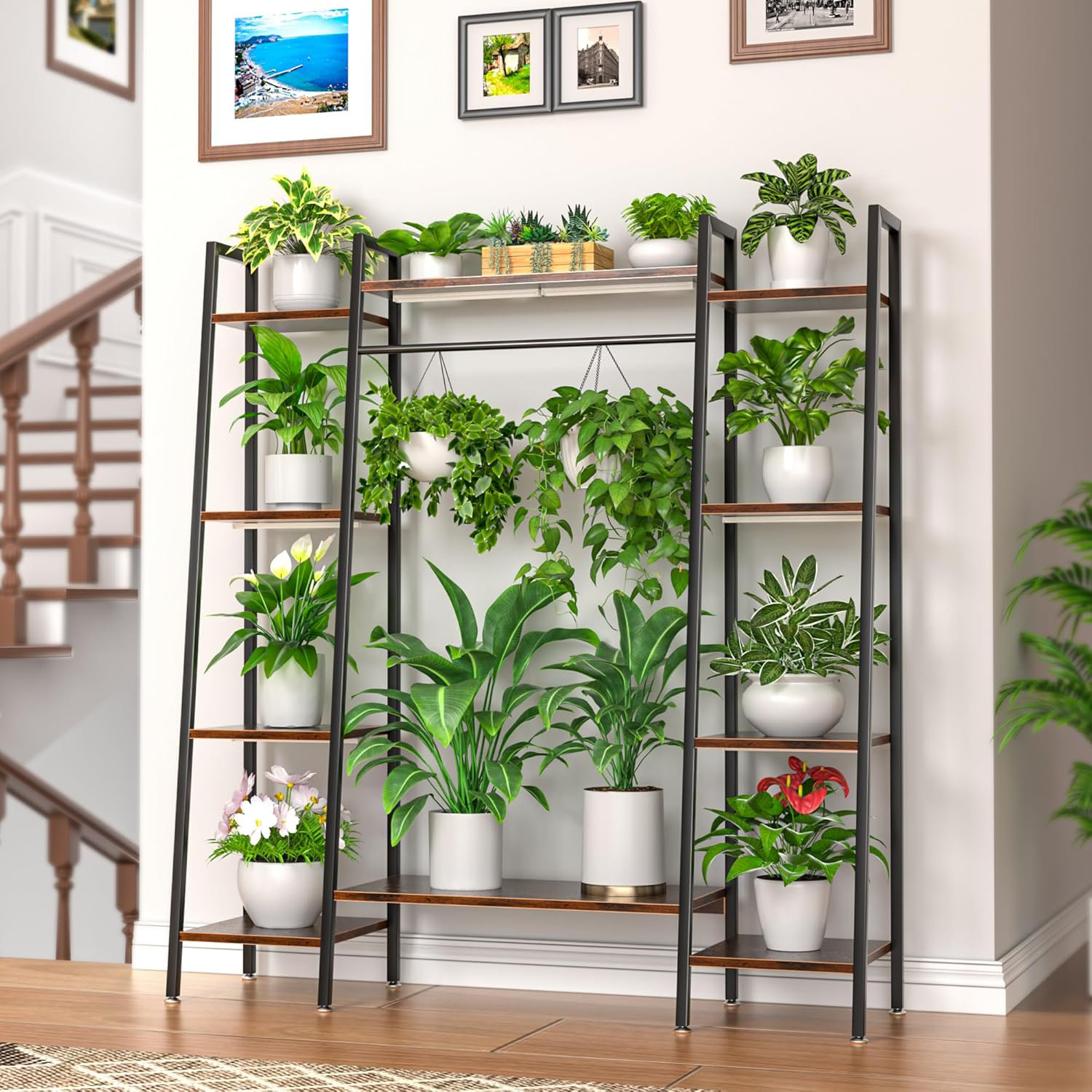Co-t 55" Multi-Tier Plant Stand With Grow Lights For Indoor Plants ...