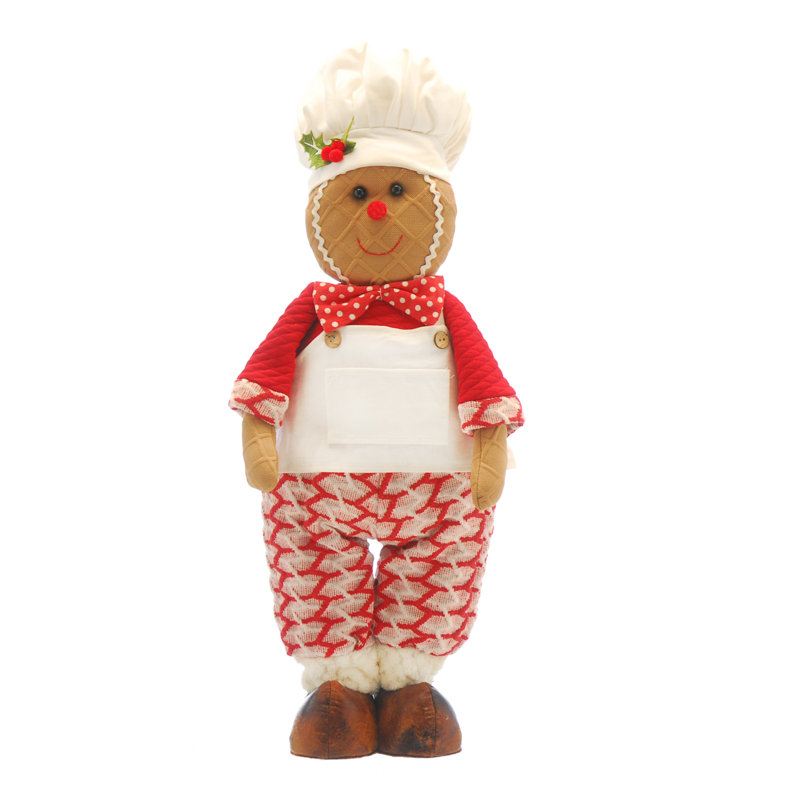 The Seasonal Aisle Standing Gingerbread Man Chef | Wayfair.co.uk