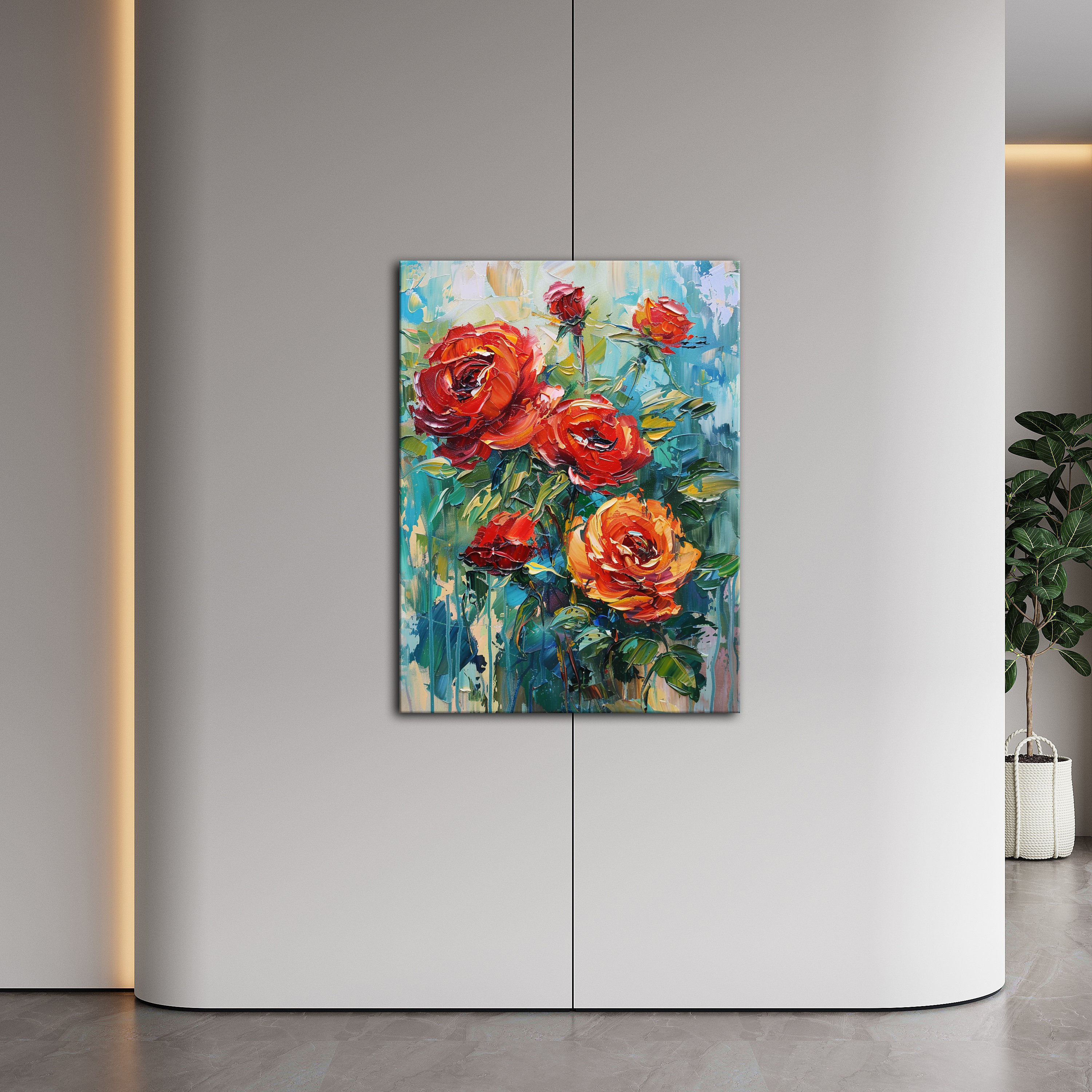 Winston Porter Blooming Melody: Intense Rose Love (24 "x16 ...