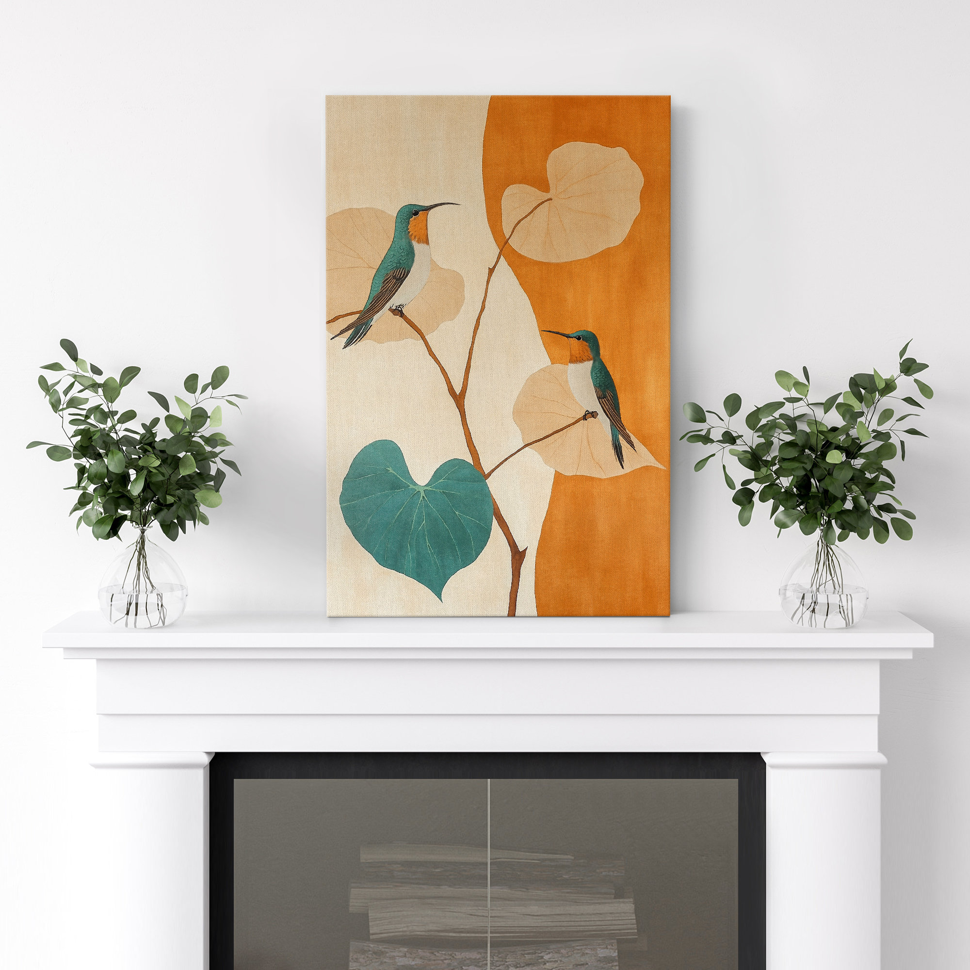 IDEA4WALL Vintage Botanical Flower Canvas Print Wall Art - Rustic ...