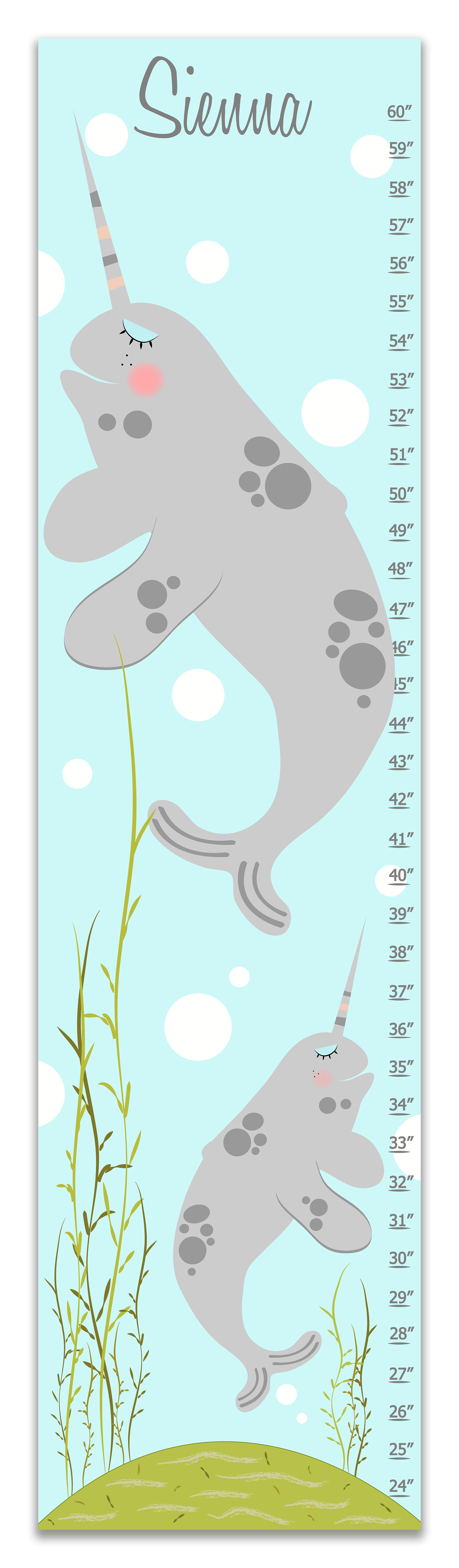 Harriet Bee Thorpe Narwhal Personalized Growth Chart - Wayfair Canada