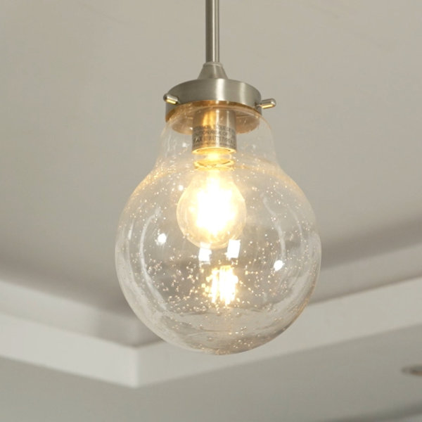 Breakwater Bay Torassa 1 - Light Silver Bubble Glass Pendant - Wayfair ...