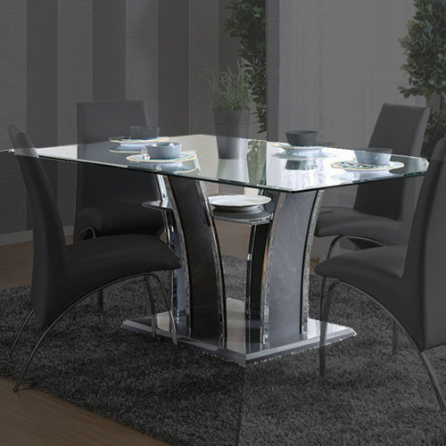 Glass Rectangular Kitchen & Dining Tables You'll Love | Wayfair