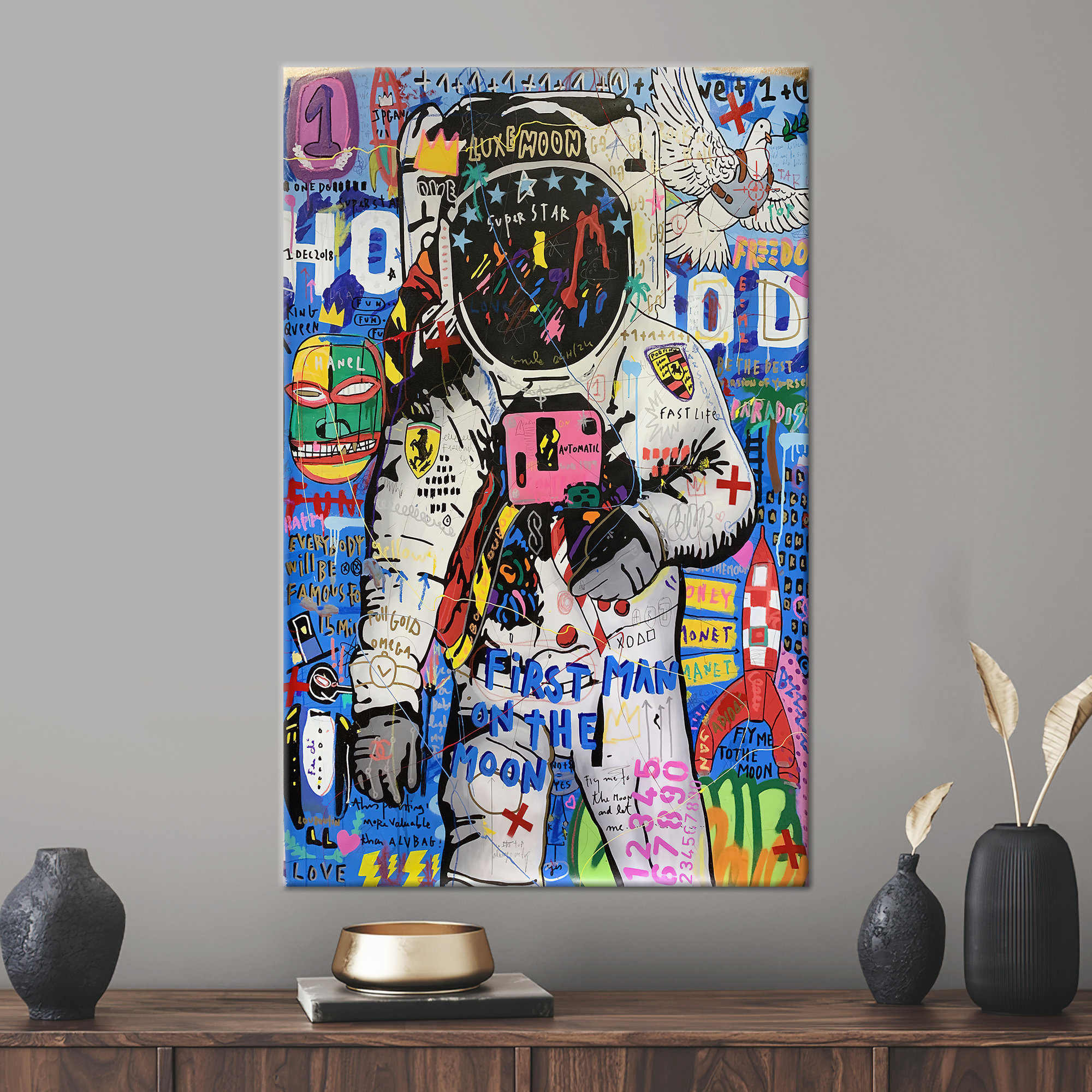 Isabelle & Max™ Astronaut, Astronaut Graffiti Wall Decor, Astronaut ...