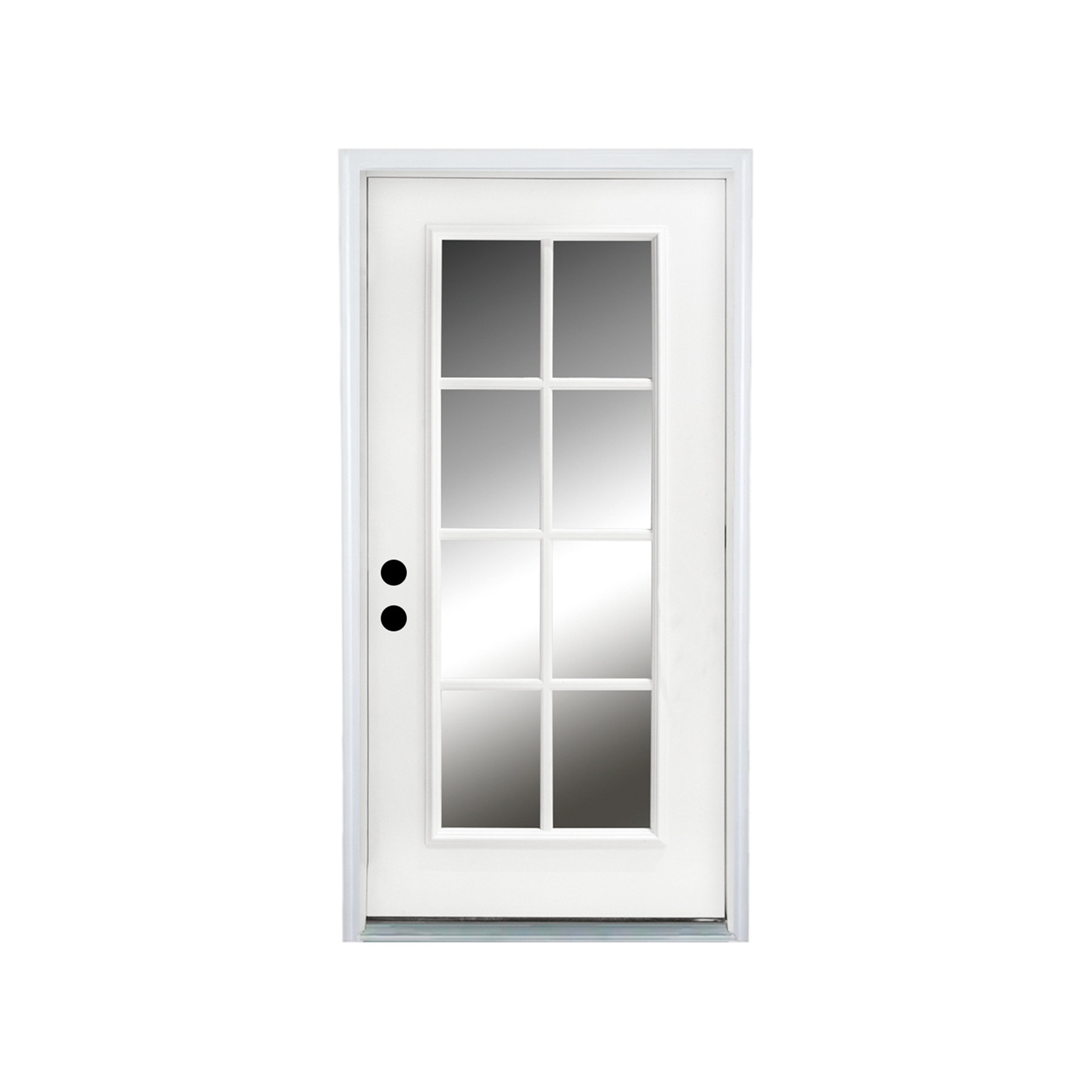 Fu Owner 36 in. x 80 in. 8 Lite Full Lite Clear Glass Left Hand Inswing ...
